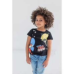 Miraculous Ladybug Cat Noir Rena Rouge Big Girls 3 Pack Graphic T-Shirts Black/Pink/Red 14-16