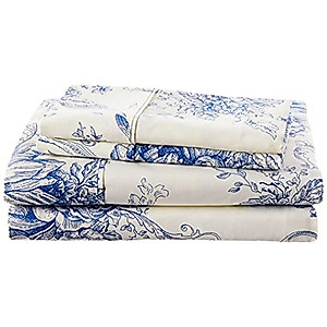 Mélange Home Melange Home 189748, Navy Toile, Queen Sheet Set