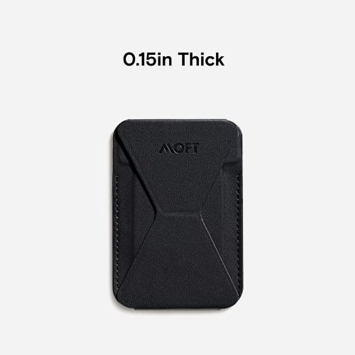 MOFT MagSafe Wallet Stand for iPhone 14/13/12 Series MagSafe Compatible Phone Stand with 3 Viewing Angles (Night Black)