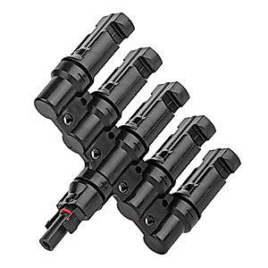 5 to 1 Solar Panel Connector - 5 Way Branch DIY Mount Tool Solar Parallel Connector in Pair - Solar Wire Connectors for Connection Between Solar Panels