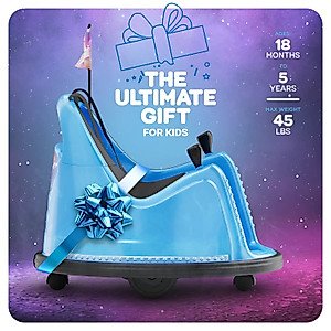 Bumper Buddy Ride On Electric Car for Kids & Toddlers, 12V 2-Speed, Ages 1 2 3 4 5 Year Old Boys - Remote Control, Baby Boy Riding Bumping Toy Gifts Cars, Toys Gift Toddler 12-18 Months Age Kid