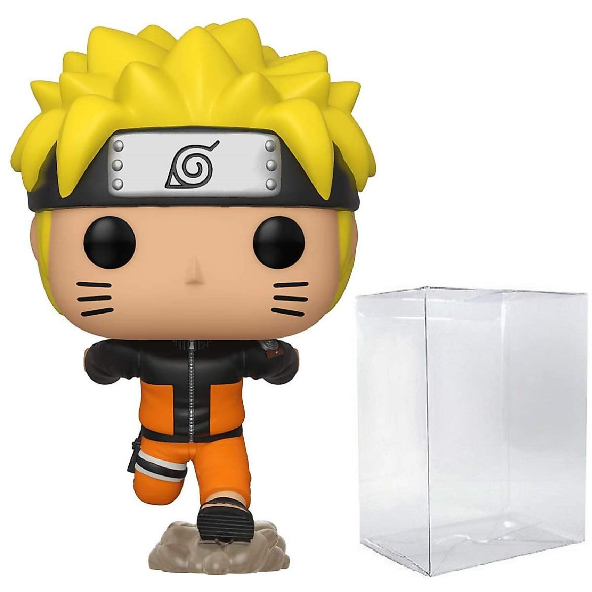 POP Naruto Shippuden - Naruto Uzumaki (Running) Funko Vinyl Figure (Bundled with Compatible Box Protector Case), Multicolor, 3.75