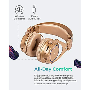 CEEK VR 360 Advanced Wireless Bluetooth Headphones, Gold