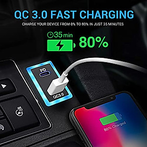 MICTUNING 12V/24V USB Type C Car Charger Replacement for Toyota, Dual USB Ports QC3.0 & PD Type C Car Power Socket Compatible with iPhone iPad PDA Laptop GPS (1.3''×0.9'')