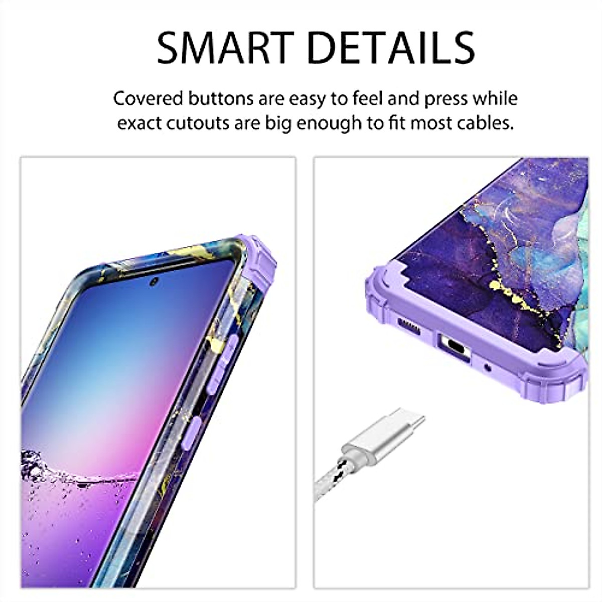 Rancase Compatible with Galaxy S20 Ultra Case,Three Layer Heavy Duty Shockproof Protection Hard Plastic Bumper +Soft Silicone Rubber Protective Case for Samsung Galaxy S20 Ultra 6.9 inch,Purple