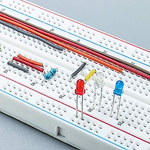 DEYUE 3 Set Standard Jumper Wires Plus 3 Set of Solderless Prototype Breadboard 830 tie Points Breadboard | 3 Set of M/F, M/M, F/F - Each 40pin Electronic Jumpers Wire