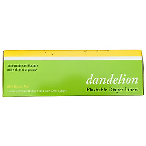 Dandelion Diapers Baby Diaper Liners, 100% Viscose - Box of 100