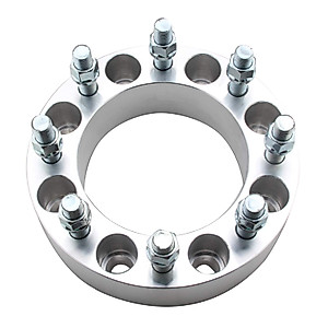 DCVAMOUS 4PC 8x6.5 to 8x170 Wheel Adapters 2 Inch with 9/16" Studs Compatible with Dodge F-ord 8 Lug for 1994-2010 R-A-M 2500 3500 | 1975-1998 F250 F350 (9/16" Lugs) | 1975-1986 C20 C30 K20 K30 J20