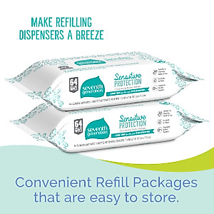 Seventh Generation, Baby Wipes, Unscented and Sensitive,64 Count (Pack of 4)