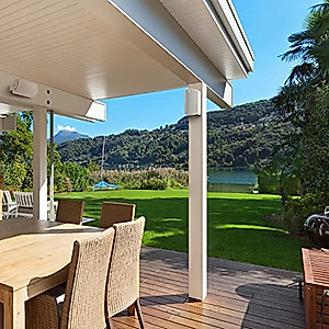 Polk Audio Atrium 5 Outdoor Speakers with Powerful Bass (Pair, White), All-Weather Durability, Broad Sound Coverage, Speed-Lock Mounting System