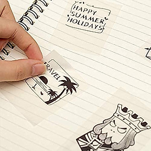Phomemo M02S Mini Thermal Printer- Bluetooth Photo Printer with 3 Rolls Transparent Sticker Paper, Compatible with iOS + Android for Plan Journal, Study Notes, Art Creation, Work, Gift, Black