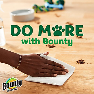 Bounty Quick-Size Paper Towels, White, 12 Family Rolls = 30 Regular Rolls (Packaging May Vary)