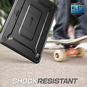 iPad Pro 12.9 Case 2018, SUPCASE UB Pro Series with Built-In Screen Protector Heavy Duty Full-Body Rugged Protective Case for iPad Pro 12.9 Inch 2018 Release (Not Support Pencil Charging) (Black)