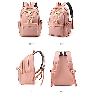 HUIHSVHA Kawaii Backpack, 18 Inch Large Capacity Aesthetic School Laptop Bag, Casual Travel Daypack for Teens Girls Students