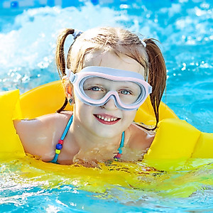 COPOZZ Swimming Goggles for Kids 6-14, Wide View Youth Swim Goggles No Leaks AntiFog Crystal Clear Water Pool Swim