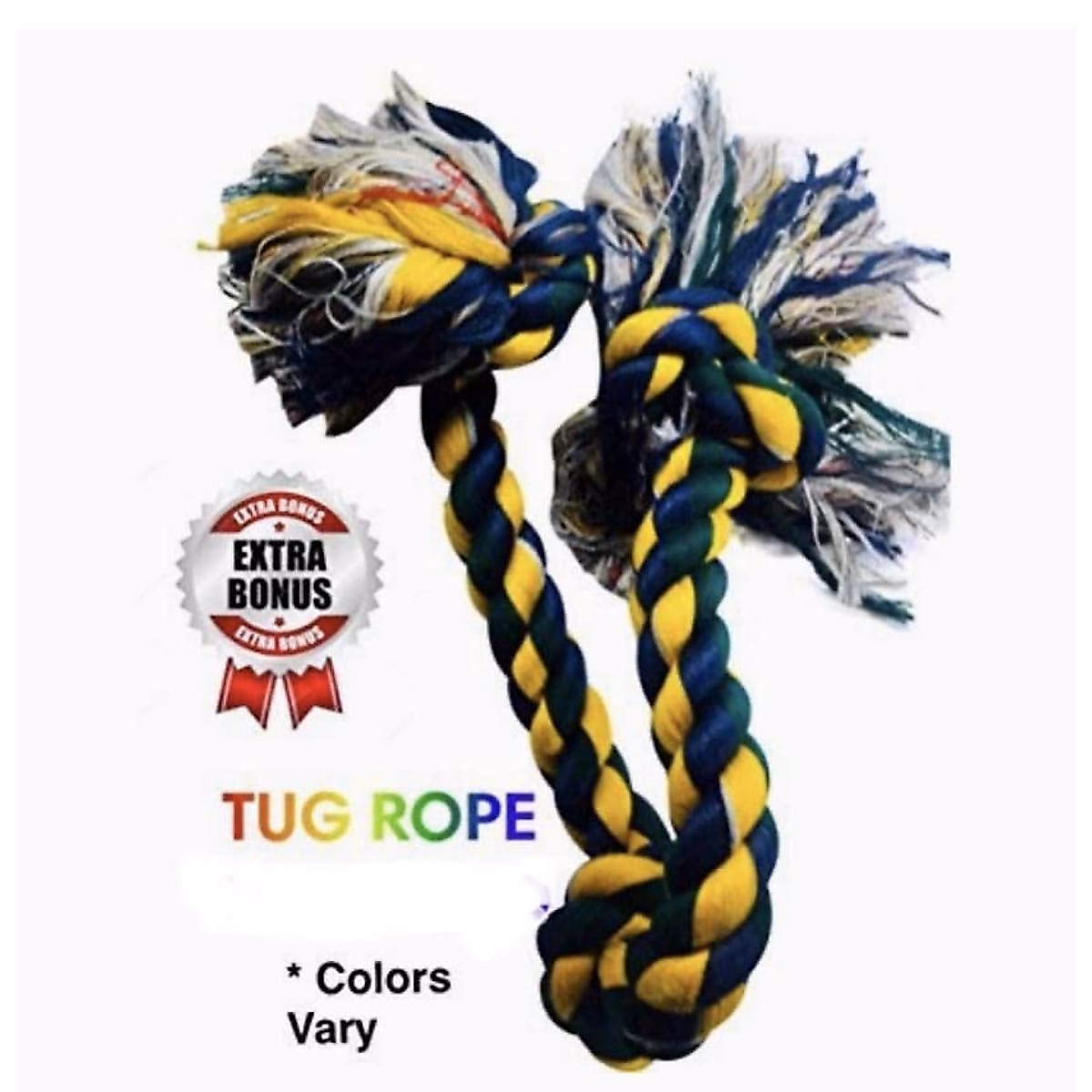JJD USA Dog Rope Toys (Rope only) Muscle Builder Strong Dog Rope Toy and a for Pitbull & Medium to Large Dogs Outdoor Hanging Exercise Rope Pull & Tug of War Toy Bully