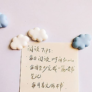 Fridge Magnet 4Pcs/Set Cartoon Cute Cloud Shape Fridge Magnets Office Cloud Shape Whiteboard Magnets Resin Refrigerator Magnets Home Decoration(Blue)