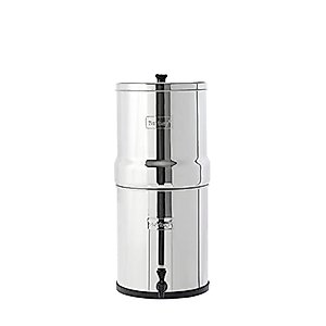 Big Berkey Gravity-Fed Stainless Steel Countertop Water Filter System 2.25 Gallon with 2 Authentic Black Berkey Elements BB9-2 Filters