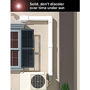 Toutgood 5'' Entry Wall Cover Line Set Cover Kit Accessories for Ductless Air Conditioners and Heat Pumps, PP Decorative Upgraded UV-Proof Strong& Durability