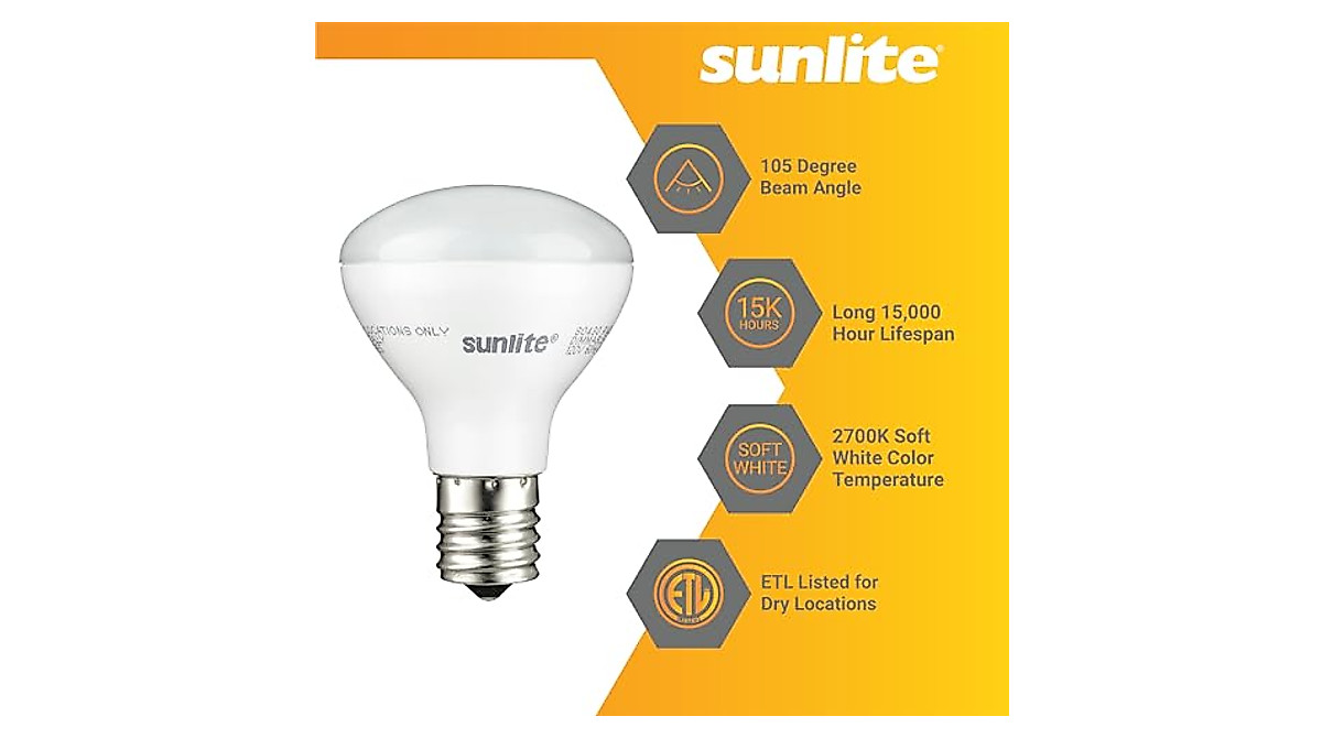Sunlite R14 LED Flood Light Bulbs - Energy Efficient & Dimmable