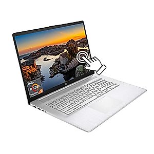 2022 Newest HP 17.3'' HD+ Touchscreen Laptop Business Computer, AMD Ryzen 5 5500U Hexa-Core (up to 4.0GHz), 16GB RAM, 1TB SSD, HDMI, Bluetooth 5, Webcam, Windows 11 w/ 3in1 Accessories, Silver