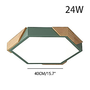 Close to Ceiling Lights, Creative Hexagon Ceiling Light Close to Ceiling LED Light Three-Color Dimmable Ceiling Light Nordic Indoor Ceiling Lamp Acrylic Lampshade Ceiling Lights for Living Room Bedro