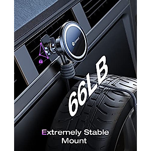 VICSEED 𝙐𝙥𝙜𝙧𝙖𝙙𝙚𝙙 MagSafe Car Mount [Strongest Magnet Power] Magnetic Phone Holder for Car [360° Adjustable] Air Vent Car Phone Holder Mount Fits MagSafe iPhone 14 Pro Plus 12/13 All Phones