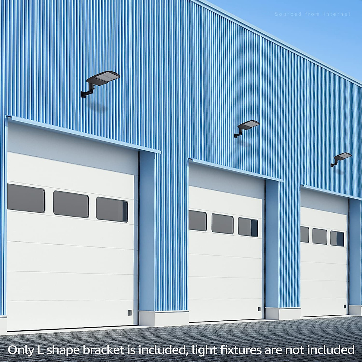 LEONLITE L Shape Wall Mount Bracket for Slip Fit Light, 2-3/8 inch, 90 Degree, 60mm, Shoebox Light Wall Bracket, for Floodlight, Street Light, Parking Lot Light and Outdoor Lighting fixtures