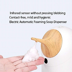 Bottles Soap Dispensers 300lm 10oz Electric Automatic Foaming Shower Dispenser, Touchless Battery Operated Adjustable Holder