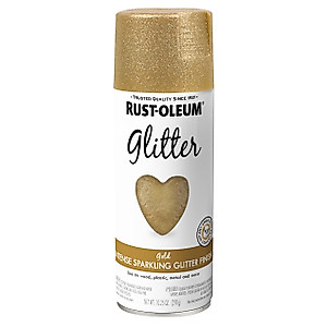 Rust-Oleum 301495 Specialty Glitter Spray Paint, 10.25 oz, Gold