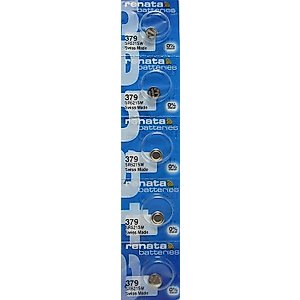 379 Watch battery - Strip of 5 Batteries