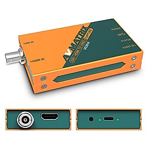 AVMATRIX UC2018 Video Capture Card SDI&HDMI to USB 3.0(Gen1) 1080P60 Uncompressed (YUY2) Video Capture with Line in for Video Conferencing Telemedicine Online Education on OBS, Zoom, Teams, PC/Mac