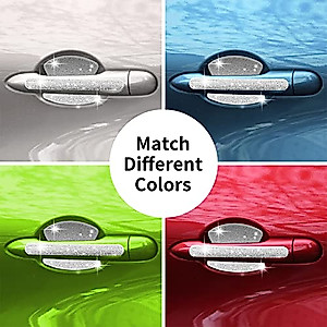 Vaincre Bling Car Door Handle Protector 10PCS Rhinestone Car Door Handle Scratch Protector, Bling Car Accessories Fit Most Cars, Vehicles, Car Side Rearview Mirror
