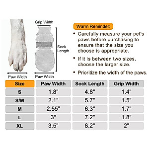 BEAUTYZOO Dog Socks to Prevent Licking Paws for Hardwood Floors Anti Slip, Dog Shoes Booties for Hot/Cold Pavement,Grippy Boots & Paw Protectors Traction Control for Small Medium Large Senior Dogs