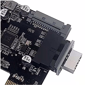 USB Front Panel Adapter,XCZZYB Vertical USB 3.1 Front Panel Socket Key-A Type-E to USB 3.0 20Pin Header Adapter