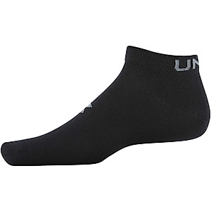 Under Armour Men's Essential Lite Low Cut Socks, 6-Pairs , Black , Large