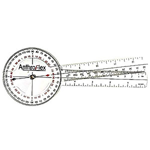 AnthroFlex 8 Piece Goniometer Set with 6 Goniometers, Tape Measure, Transport Bag