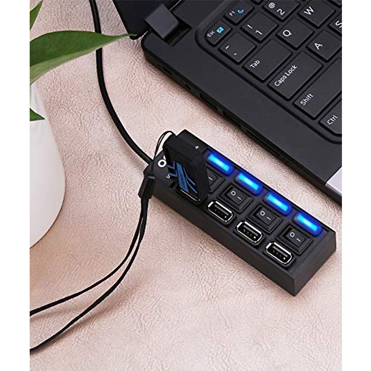 4 Port Smart Charging hub with Switch on/Off Feature per Port