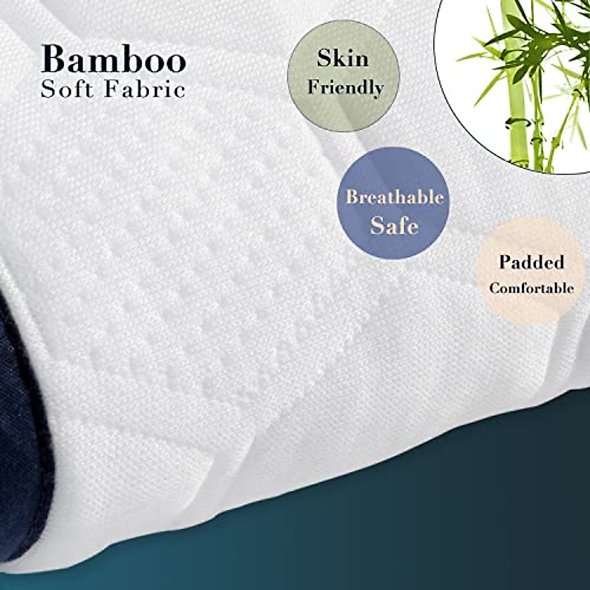 Organic Bamboo Crib Mattress Pad Waterproof Protector, Baby Toddler Crib Mattress Cover, Organic Toddler Bed Crib Mattress Protector Pad Waterproof, Padded Baby Mattress Protector Cover Fitted 28x52