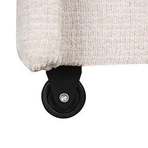 kevinplus 89'' Sectional Sofa Couch L-Shaped with Storage Chaise Lounge for Living Room, Modern 3-Seat Sleeper Sofa Couch with Pull-Out Bed, Cupholder & USB Port, Polyester Fabric, Beige