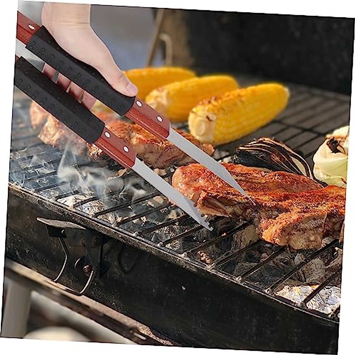 MUSISALY barbecue tongs Korean BBQ Essential salad tongs bbq tongs cooking tongs buffet tongs bbq spatula tongs kitchen food tong outdoor buffet Cooking Meat Clip steak tongs Wood household