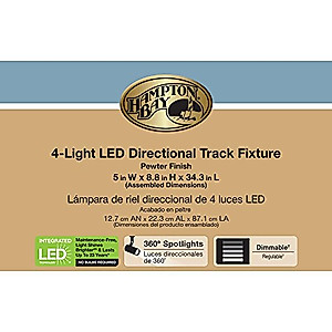 Hampton Bay 4-Light Pewter Integrated LED Track Lighting Fixture