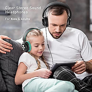 Mevoix On Ear Headphones with Microphone, Wired Headphones for Adults Teens Kids, Deep Bass, Memory Foam Earpads, Foldable Noise Isolating Wired Stereo Headphones for Computer Laptop Smartphone