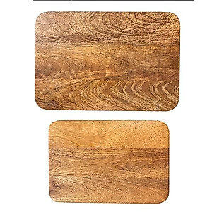 Bloomingville Metal Containers with Mango Wood Lids, Black and Walnut, Set of 2