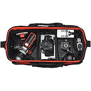 BLACK+DECKER Tool Tote Bag for Matrix System, Wide-Mouth, 21-Inch (BDCMTSB)