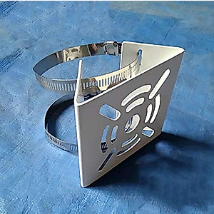 Universal Wall Mounting Bracket with 2 Loops, Vertical Pole Mount Adapter for CCTV Security Camera PTZ Dome Indoor Outdoor AP Access Point Client CPE