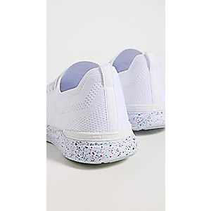 APL: Athletic Propulsion Labs Women's Techloom Breeze Sneakers, White/Ice Blue/Speckle, 6 Medium US