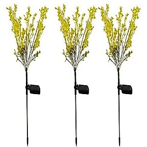 Solar LED Artificial Flower, EONANT Outdoor Waterproof Courtyard Garden Decorative lamp, Solar Lawn Floor lamp (2pcs) (Canola Flowers)