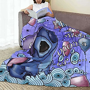 Cartoon Blanket 50"X40",Flannel Throw Blanket Ultra Soft Warm Plush Bedding for Couch Bed Living Room Sofa