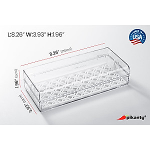 Pikanty American Sliced Cheese Holder | Airtight Storage Container for Fridge | Hinged Lid | Dishwasher Safe | Holds 24 Slices | Made in USA